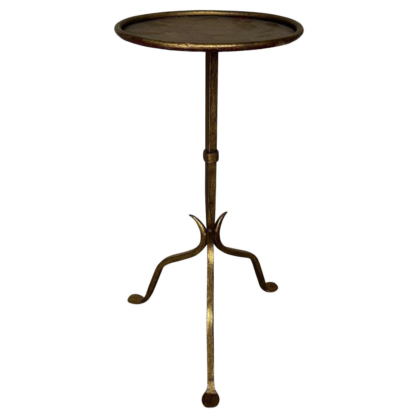 Spanish Iron Drinks Table with Pointed Stem For Sale at 1stDibs
