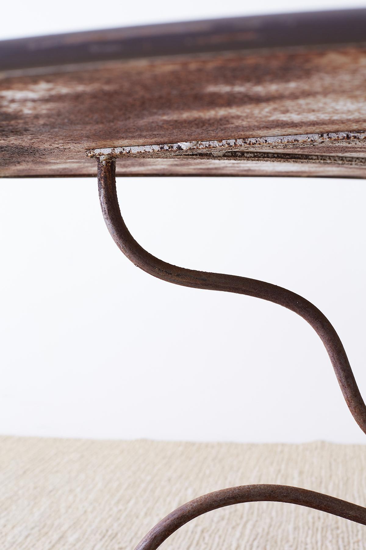 Spanish Iron Patio Garden Table with Hexagonal Top at 1stDibs ...