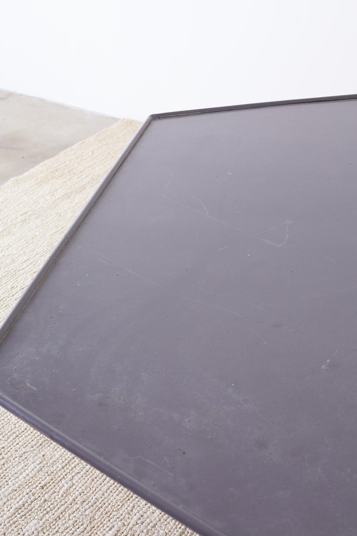 Spanish Iron Patio Garden Table with Hexagonal Top at 1stDibs ...