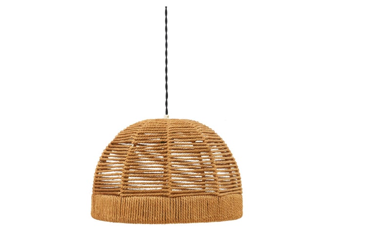 Spanish Jute Rope Dome Pendant Light at 1stDibs