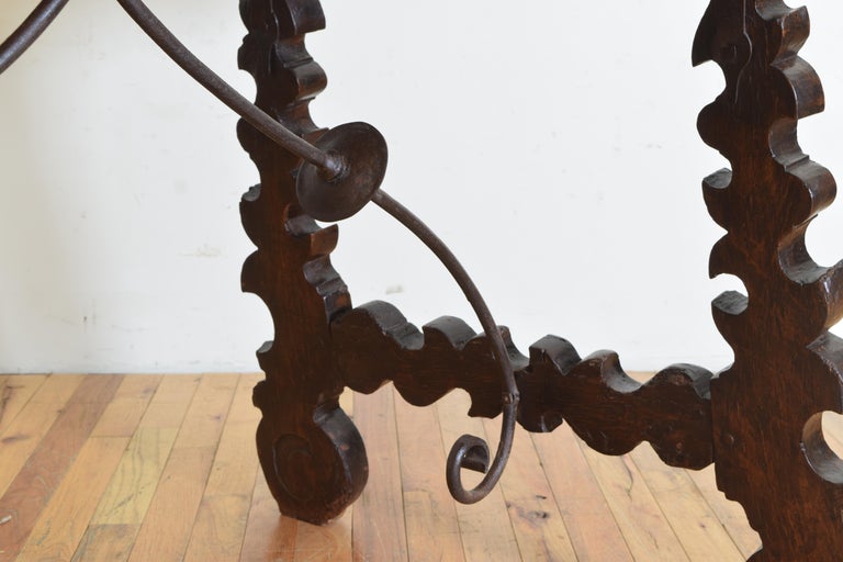 Spanish Late Baroque Walnut and Iron Mounted Guard Room Table at 1stDibs
