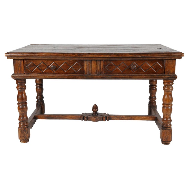 Spanish or Colonial-Style Baroque Writing or Library Table at 1stDibs