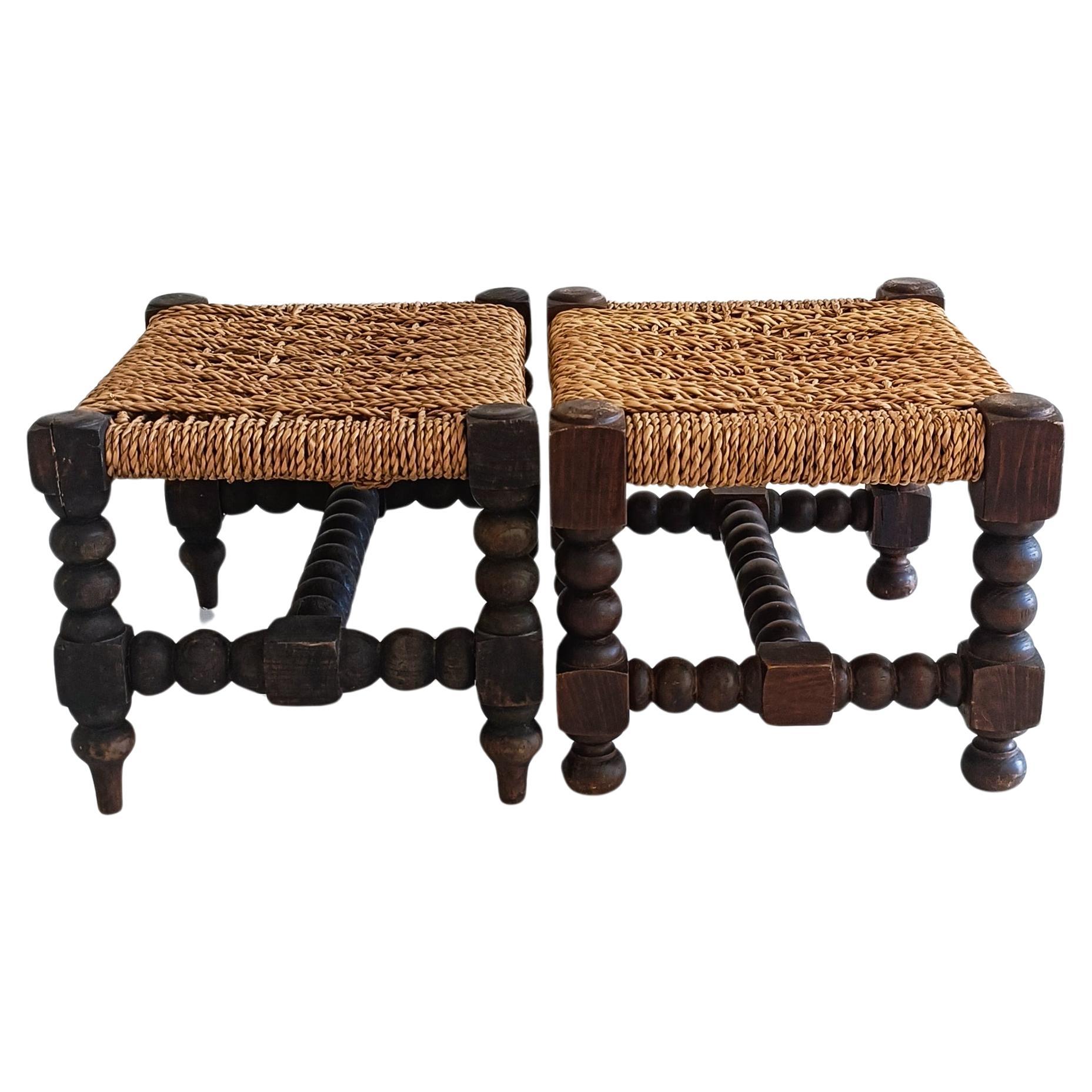 Pair of 18th c. Venetian painted footstools at 1stDibs