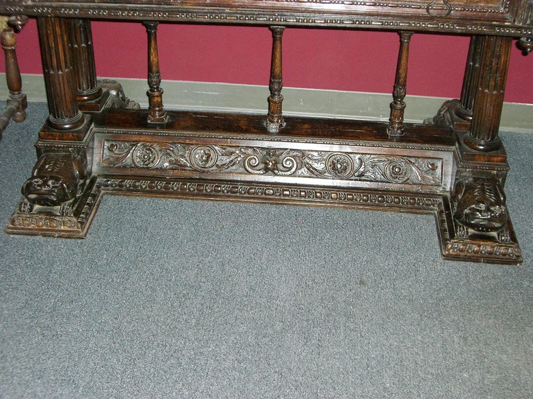 Spanish Renaissance Hand-Carved Walnut Table, 16th Century and Later ...