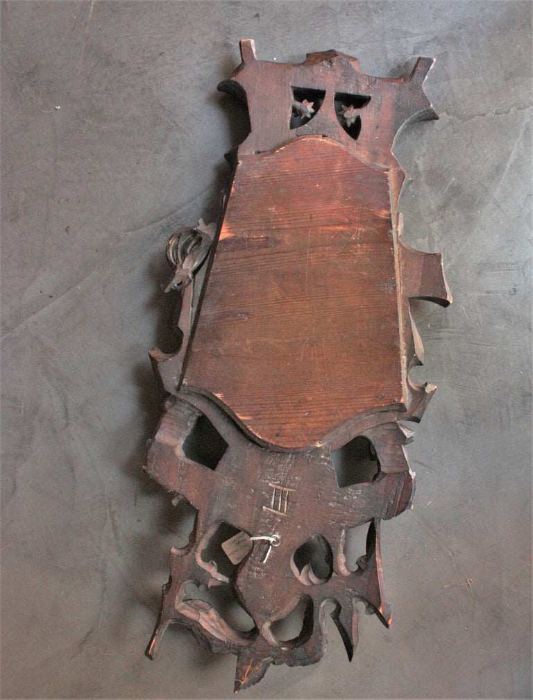 Spanish Revival Carved Wood Mirror with Ornate Medieval Knight Frame ...