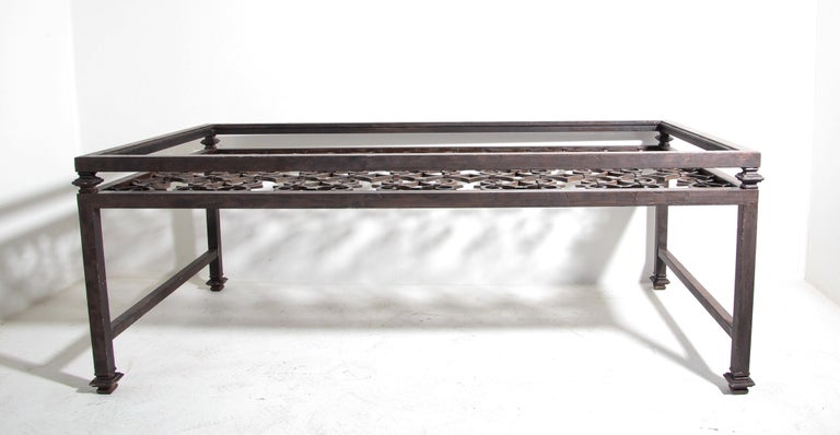 Spanish Revival Wrought Iron Table Base Rectangular Shape Indoor or ...
