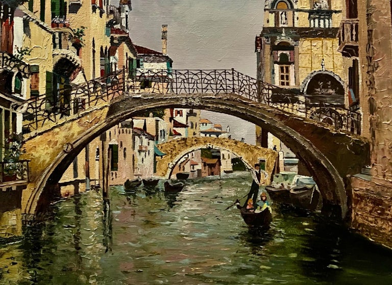 Spanish School of the 20th Century "Venice" Signed For Sale at 1stDibs