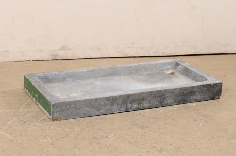 Spanish Shallow-Basin Blue-Stone Sink in Rectangular-Shape, Early 20th ...