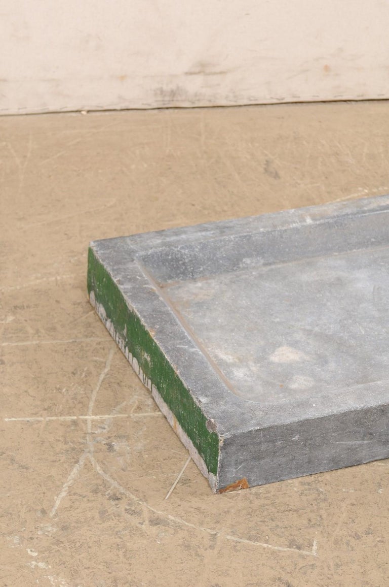 Spanish Shallow-Basin Blue-Stone Sink in Rectangular-Shape, Early 20th ...