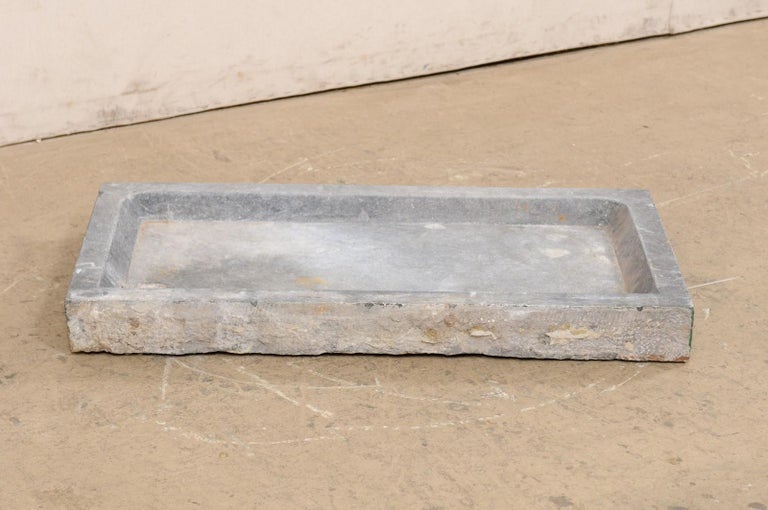 Spanish Shallow-Basin Blue-Stone Sink in Rectangular-Shape, Early 20th ...