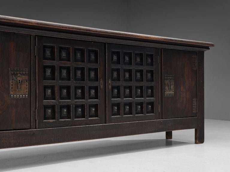 Spanish Sideboard in Stained Oak For Sale at 1stDibs