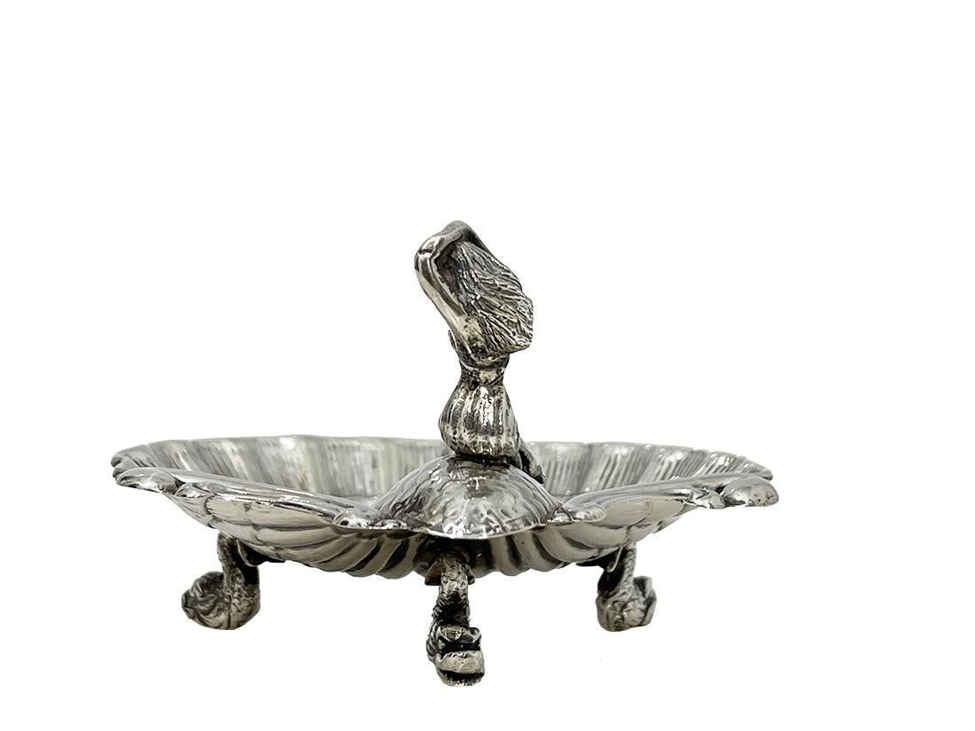 Spanish small silver shell dish, 1970s For Sale at 1stDibs