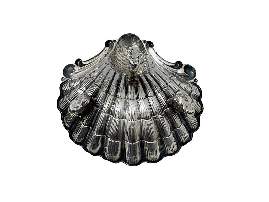 Spanish small silver shell dish, 1970s For Sale at 1stDibs
