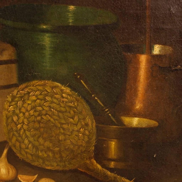 Spanish Still Life Painting Oil on Canvas with Gilt Frame from 20th ...