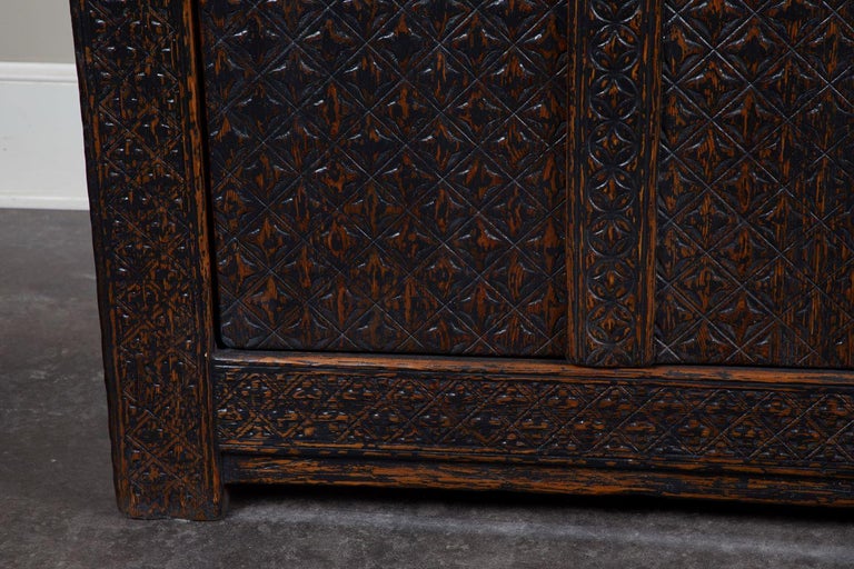 Spanish Style Sideboard with Carved Doors at 1stDibs