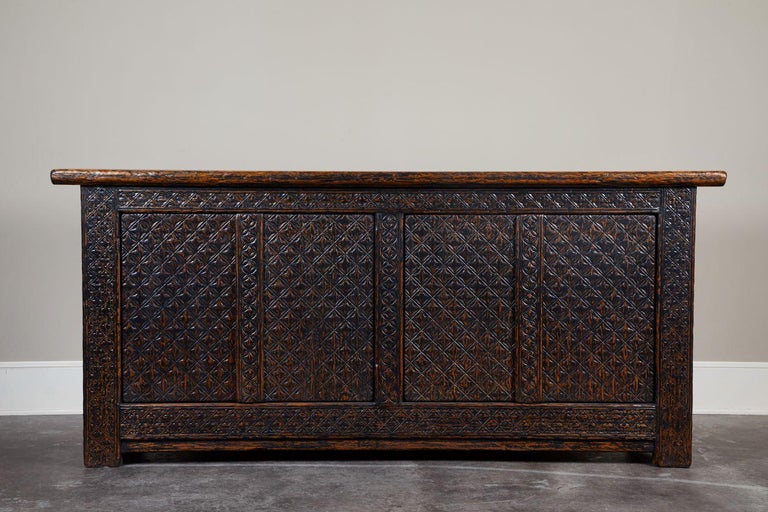 Spanish Style Sideboard with Carved Doors at 1stDibs
