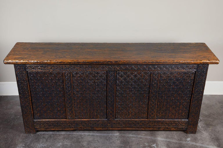 Spanish Style Sideboard with Carved Doors at 1stDibs
