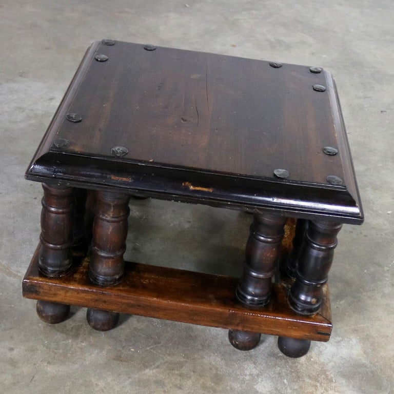Spanish Style Square End Table with Nailheads by Artes De Mexico ...