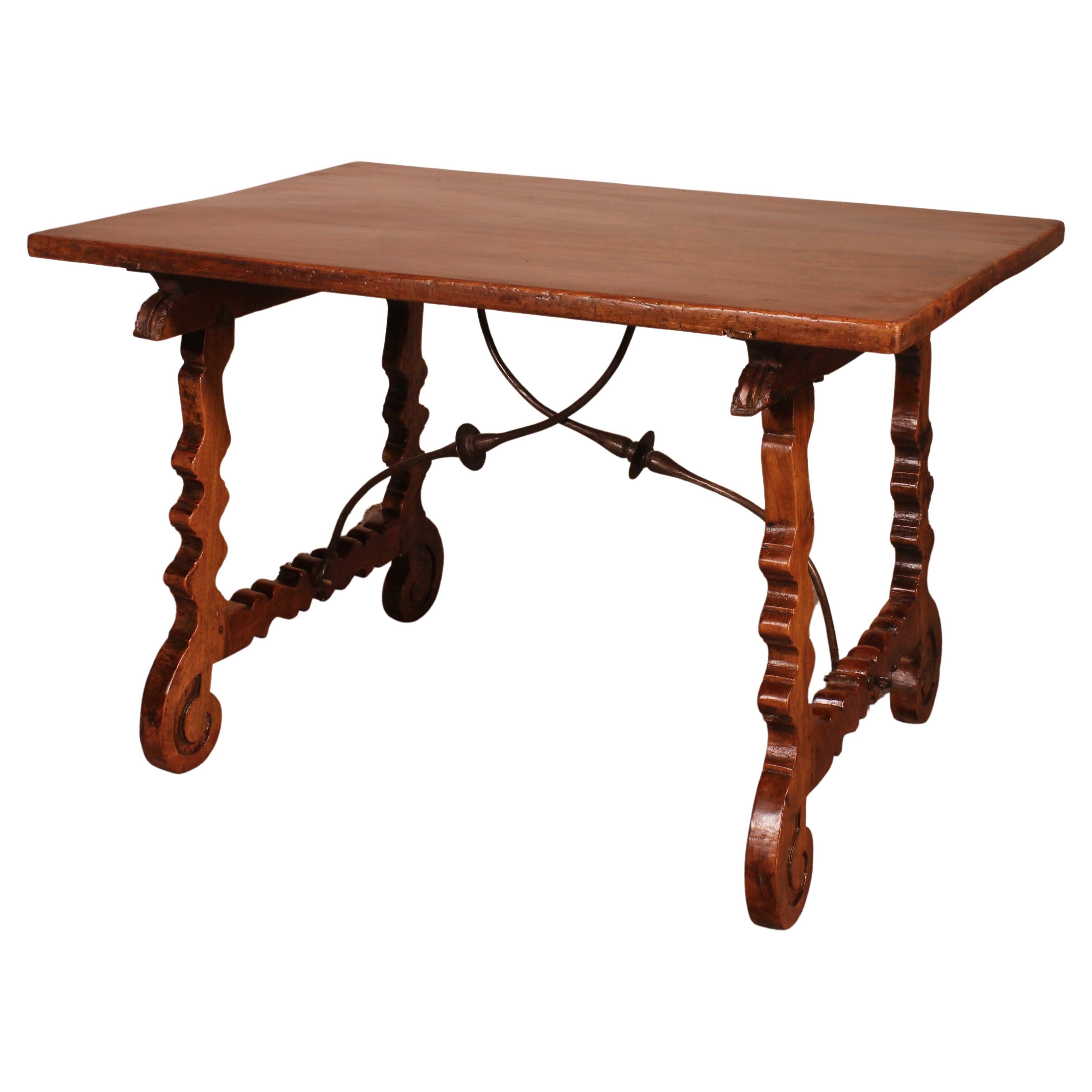 17th Century Spanish Writing Table with Fasteners in Walnut at 1stDibs