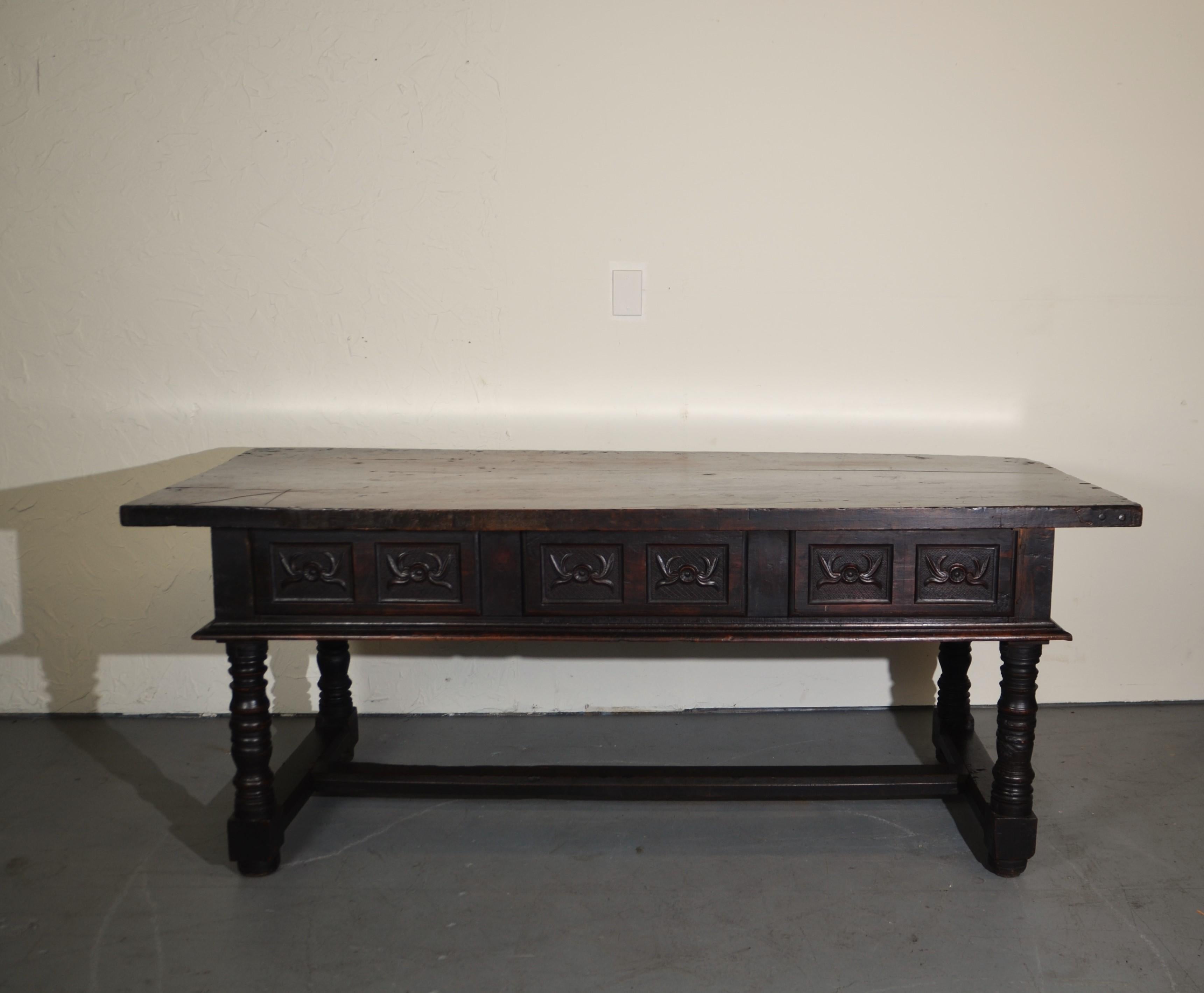 Spanish Work Table in Oak, C.1680 at 1stDibs