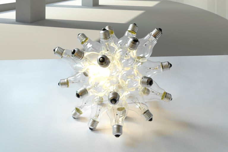 "Spare" Light-Object / Table-Lamp Constructed Out of Lightbulbs For ...