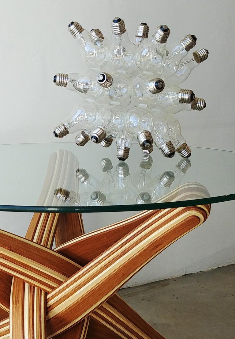 "Spare" Light-Object / Table-Lamp Constructed Out of Lightbulbs For ...