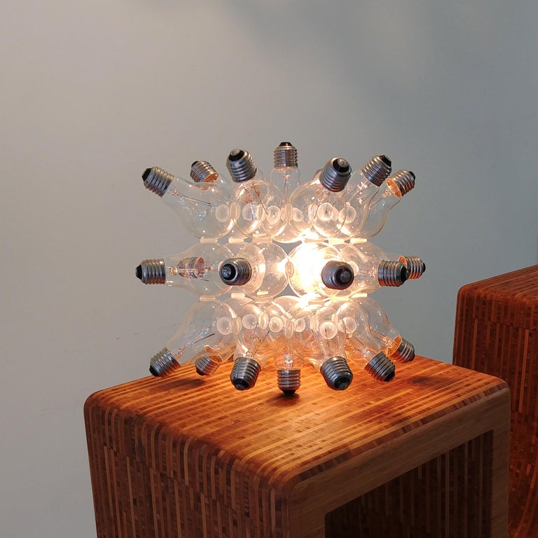 "Spare" Light-Object / Table-Lamp Constructed Out of Lightbulbs For ...