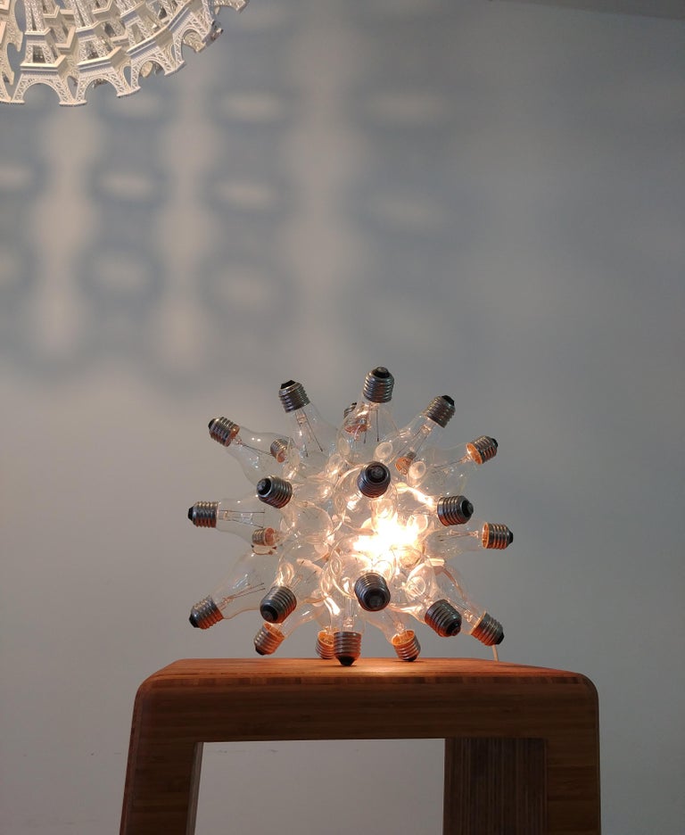 "Spare" Light-Object / Table-Lamp Constructed Out of Lightbulbs For ...