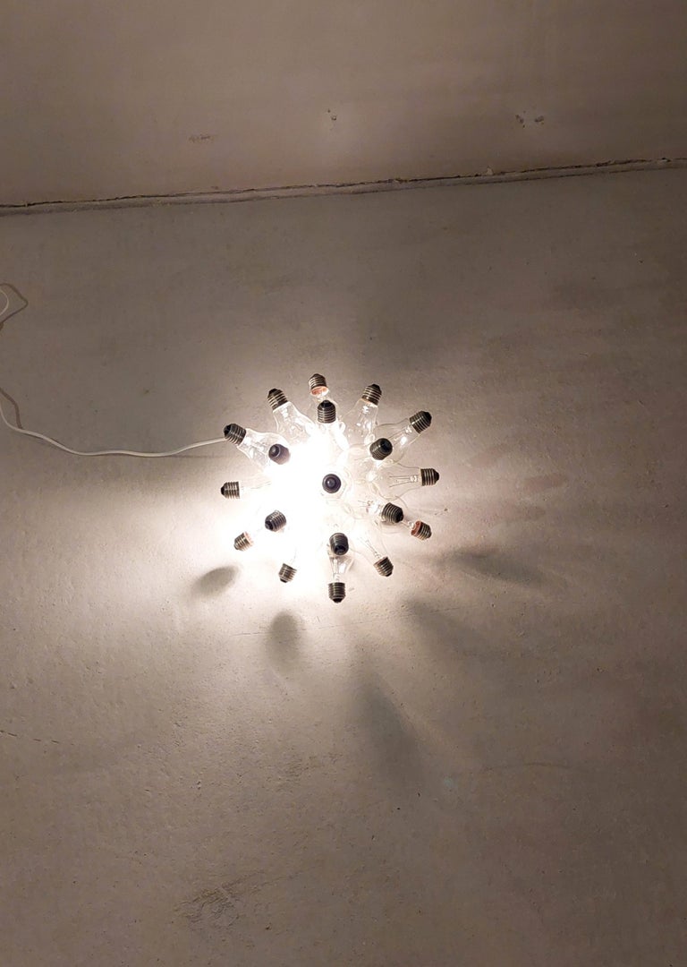 "Spare" Light-Object / Table-Lamp Constructed Out of Lightbulbs For ...