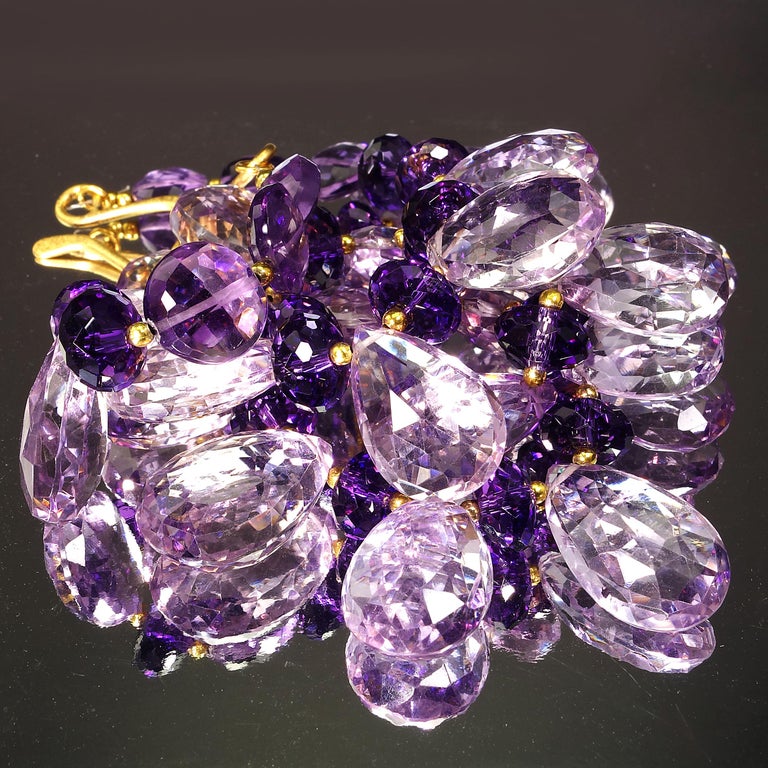 Gemjunky Sparkling Amethyst Cocktail Necklace February Birthstone at ...