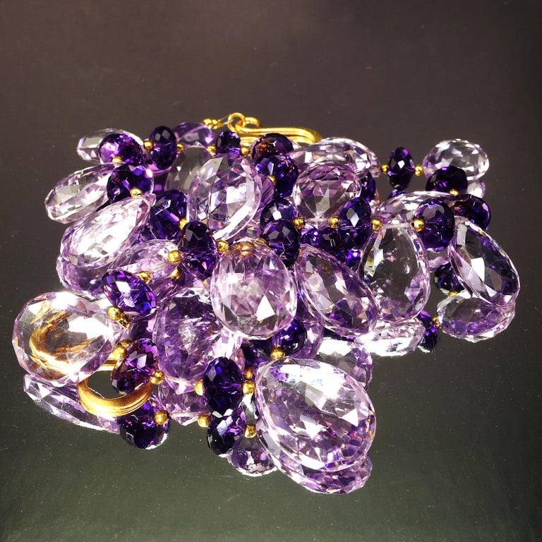 Gemjunky Sparkling Amethyst Cocktail Necklace February Birthstone at ...