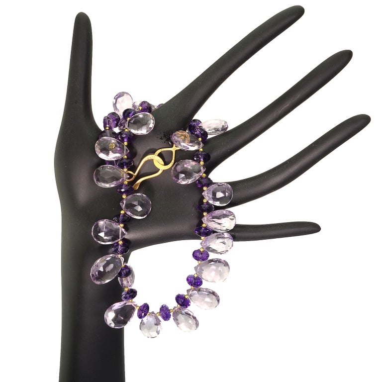 Gemjunky Sparkling Amethyst Cocktail Necklace February Birthstone at ...