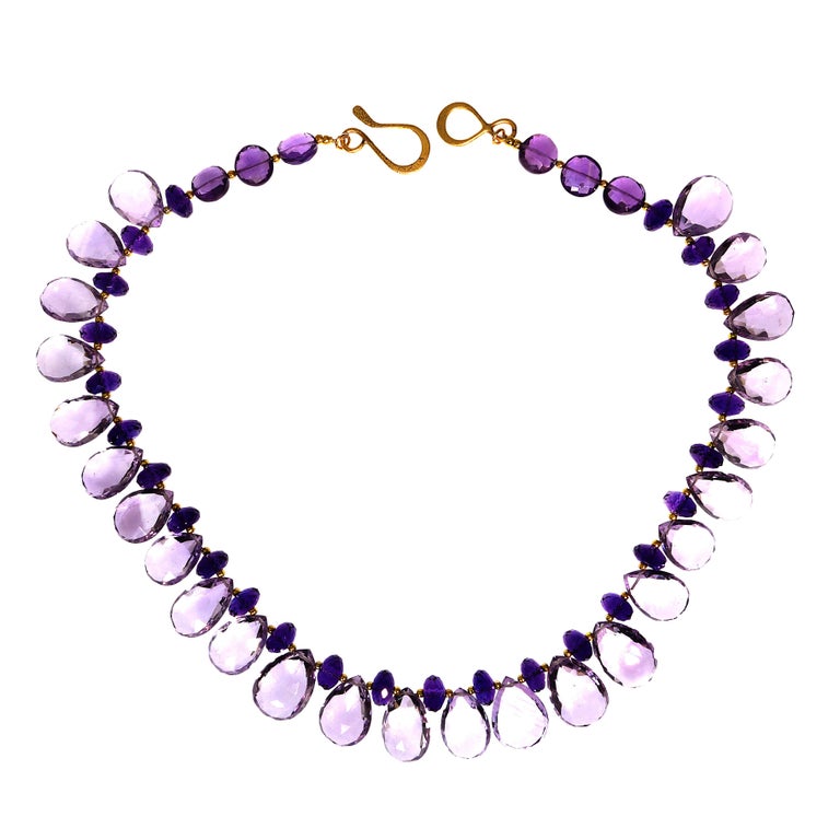 Gemjunky Sparkling Amethyst Cocktail Necklace February Birthstone at ...