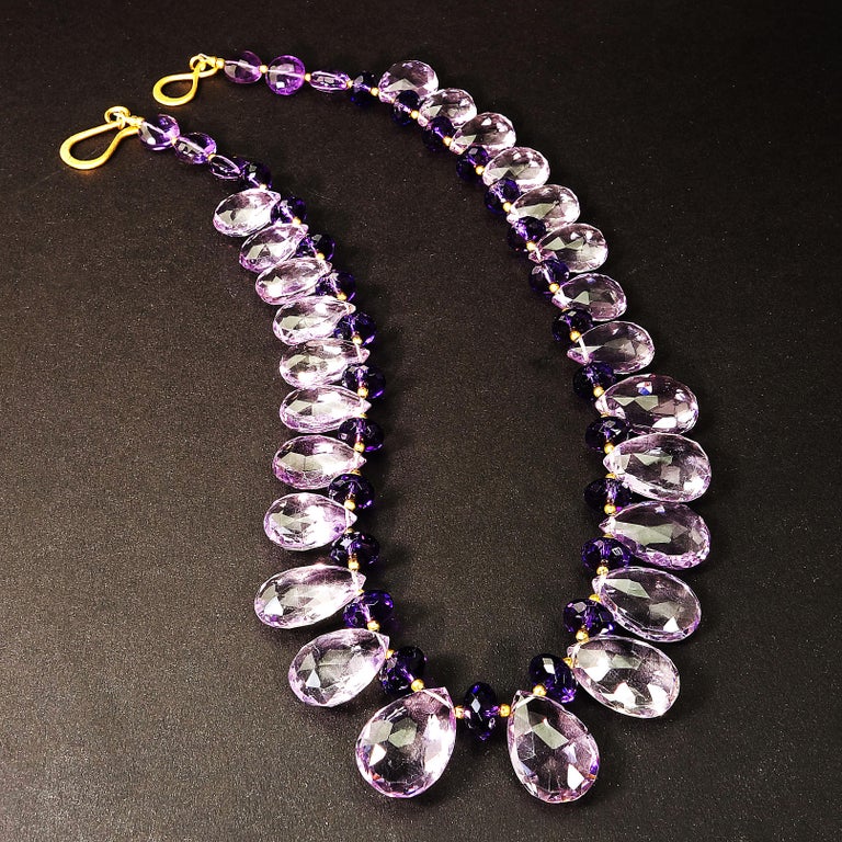 Gemjunky Sparkling Amethyst Cocktail Necklace February Birthstone at ...