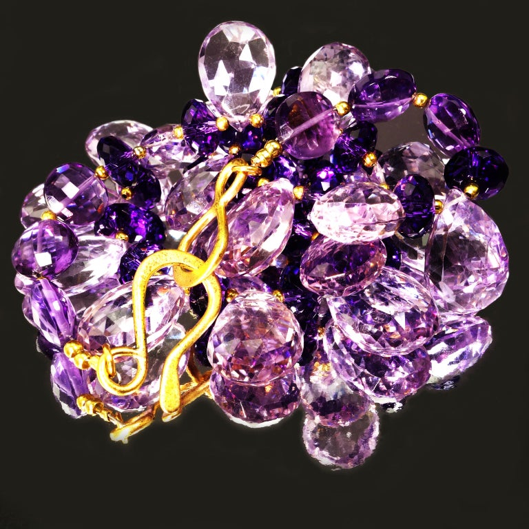 Gemjunky Sparkling Amethyst Cocktail Necklace February Birthstone at ...