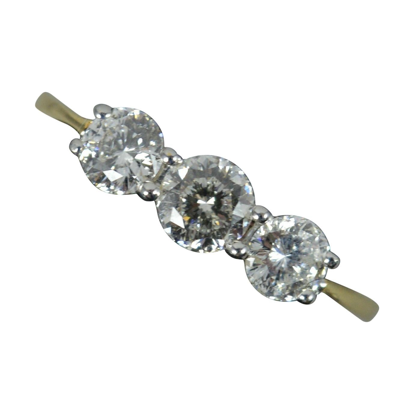 Sparkly 0.94 Carat Diamond 18 Carat Yellow Gold Solitaire Engagement ...