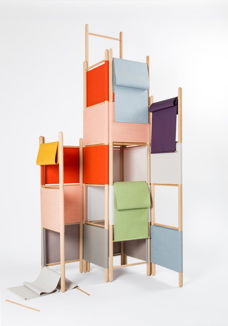 Spatial Partitions/Room Divider w/ Shelves, Natural Wood Ed. by Rive ...
