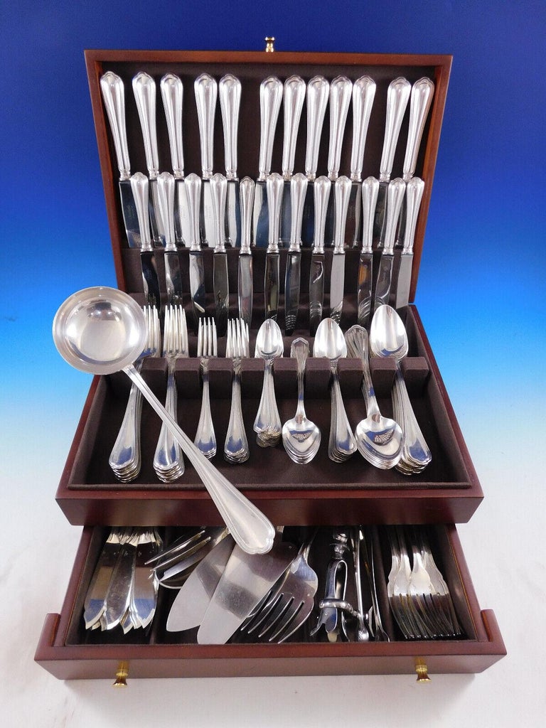 Spatours by Christofle Silverplate Flatware Set for 12 Service 116 pcs ...