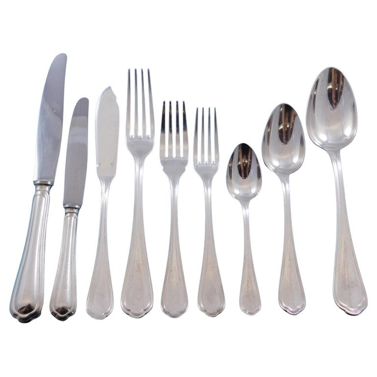 Spatours by Christofle Silverplate Flatware Set for 12 Service 116 pcs ...