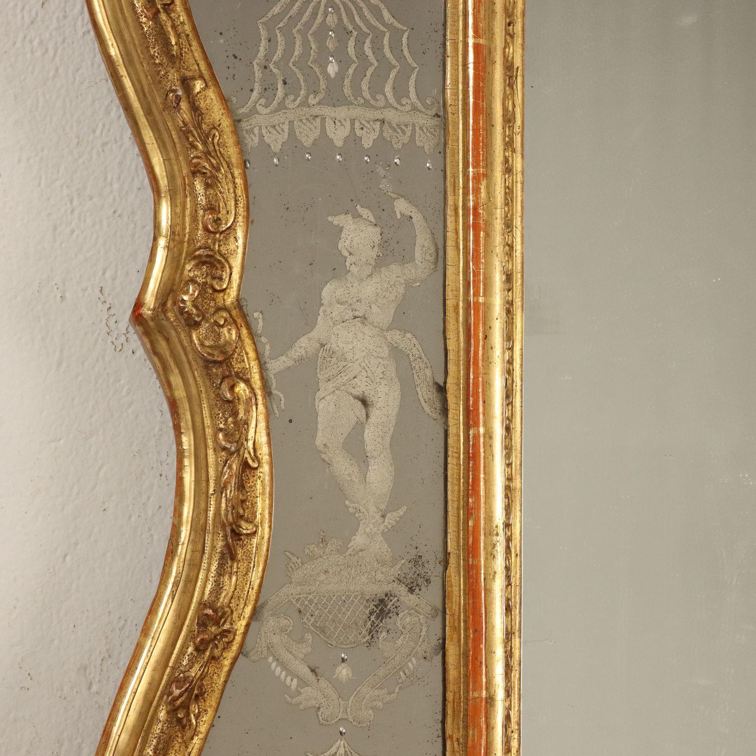Venice Third Quarter Mirror XVIII Century For Sale at 1stDibs