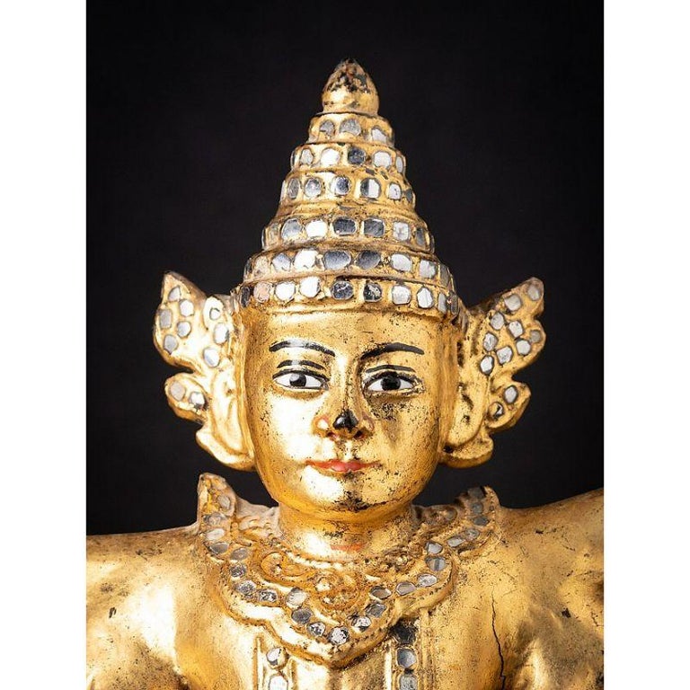 Special Antique Pair of Burmese Nat Statues from Burma For Sale at 1stDibs