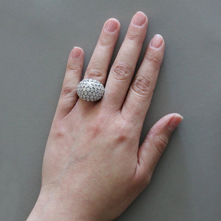 Special Diamond Gold Dome Ring For Sale at 1stDibs