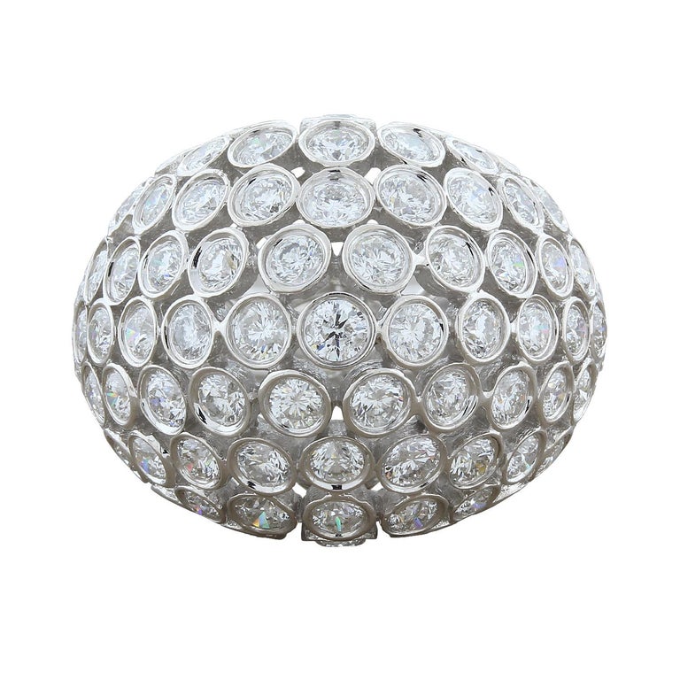 Special Diamond Gold Dome Ring For Sale at 1stDibs