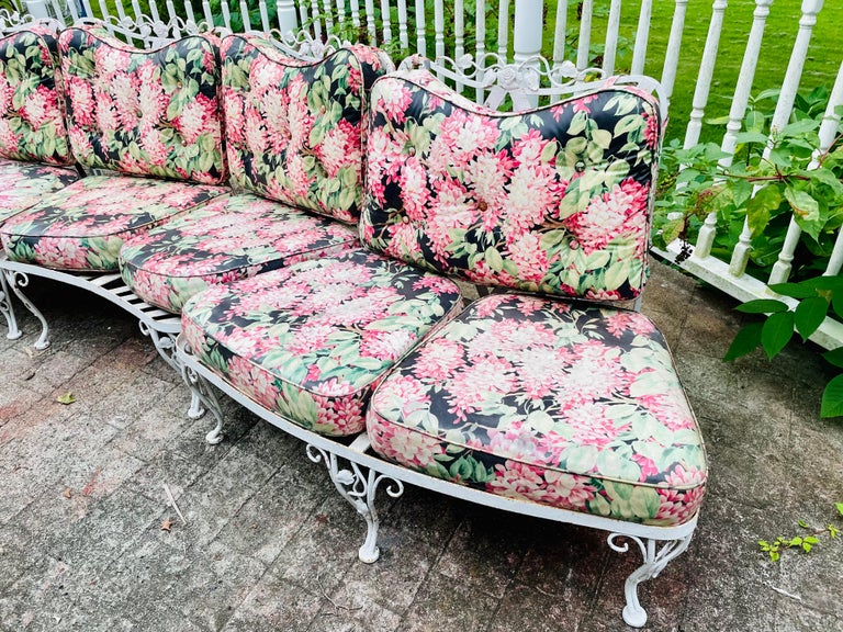 Special Edition Vintage Woodard Wrought Iron Chantilly Rose Sofa ...