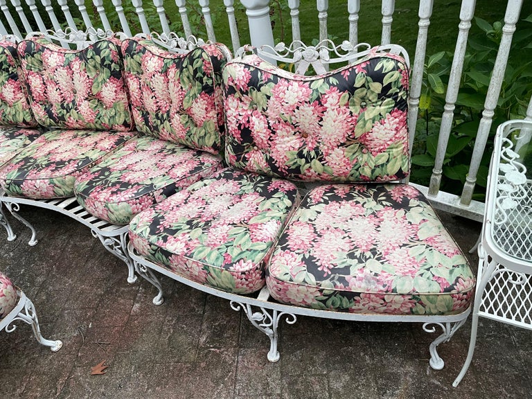 Special Edition Vintage Woodard Wrought Iron Chantilly Rose Sofa ...