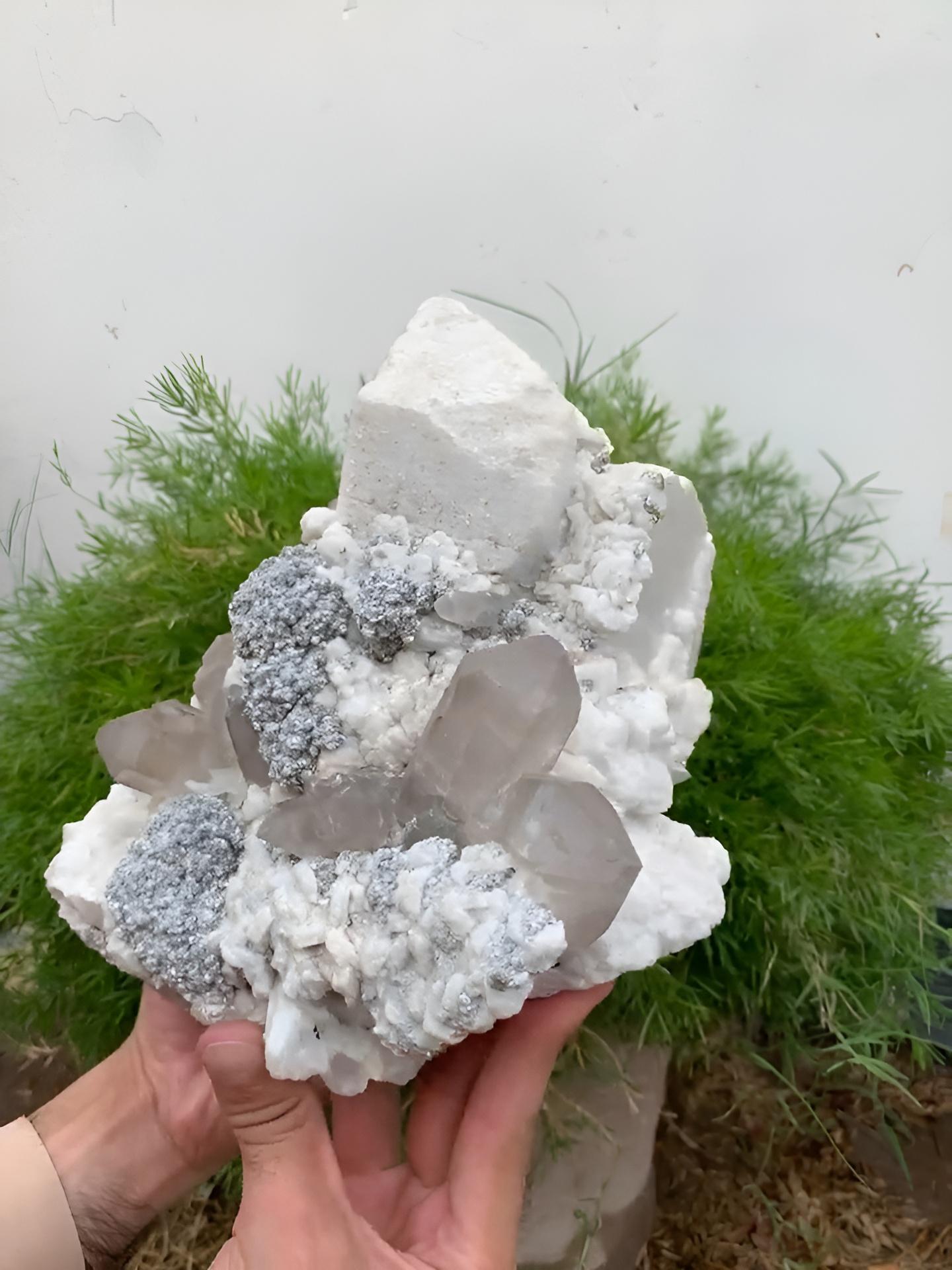 Specimen Of Microcline Feldspar With Mica And Smoky Quartz Crystal From ...