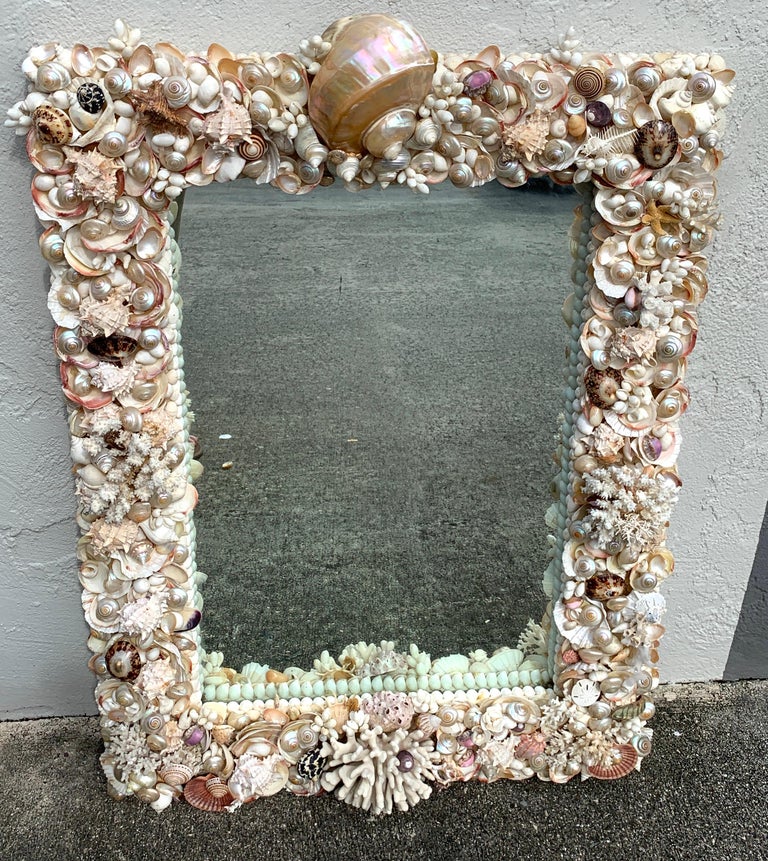 Specimen Shell and Coral Encrusted Mirror Attributed to Anthony Redmile ...