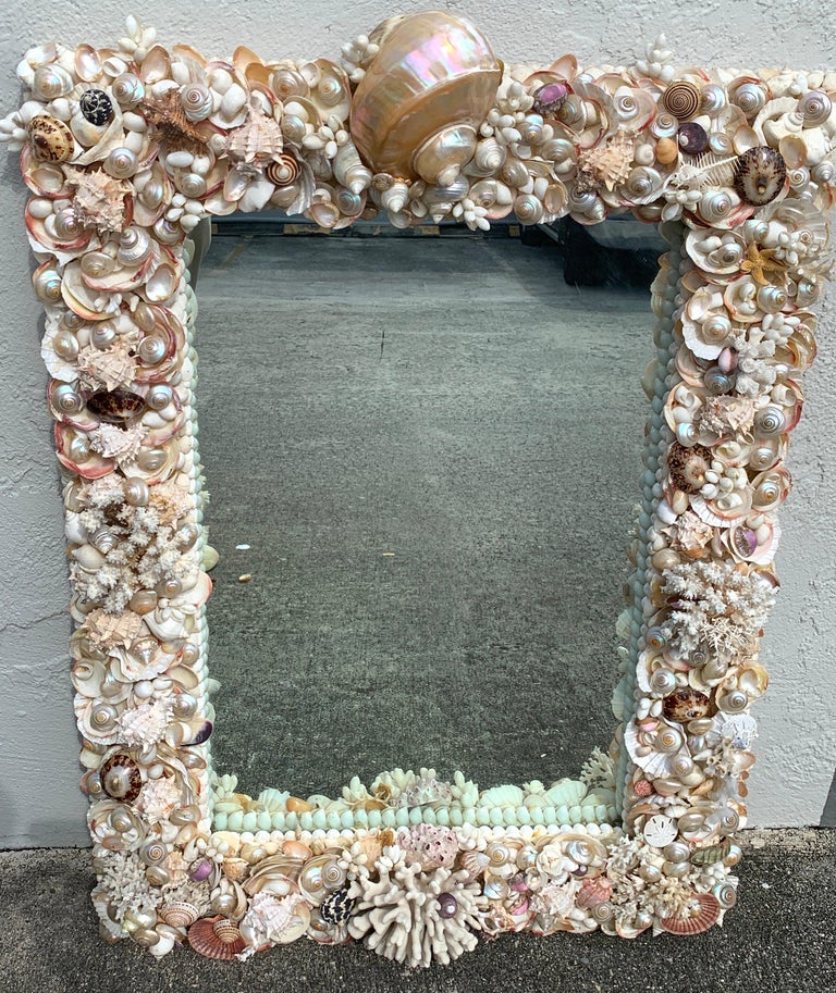 Specimen Shell and Coral Encrusted Mirror Attributed to Anthony Redmile ...