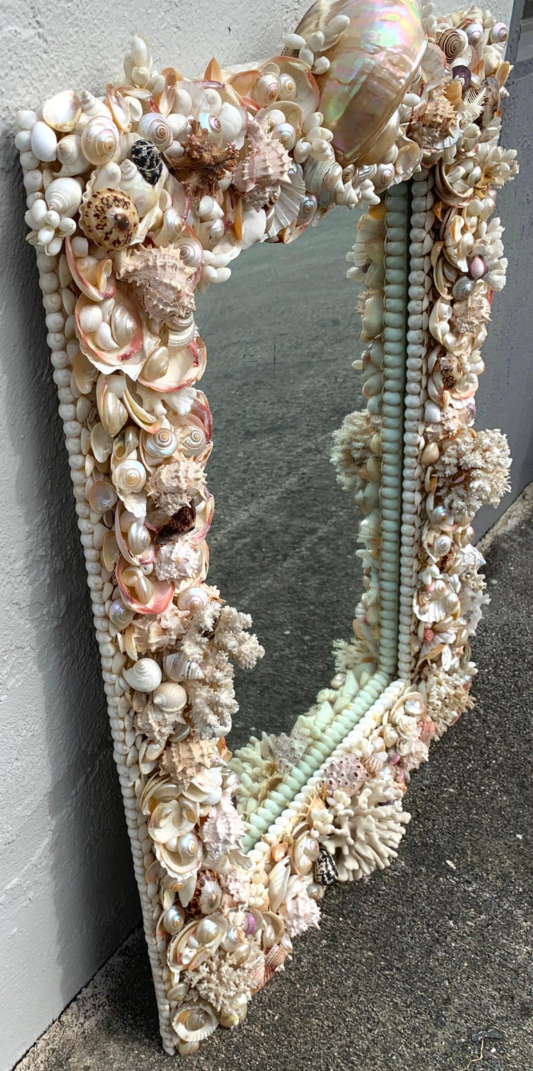 Specimen Shell and Coral Encrusted Mirror Attributed to Anthony Redmile ...
