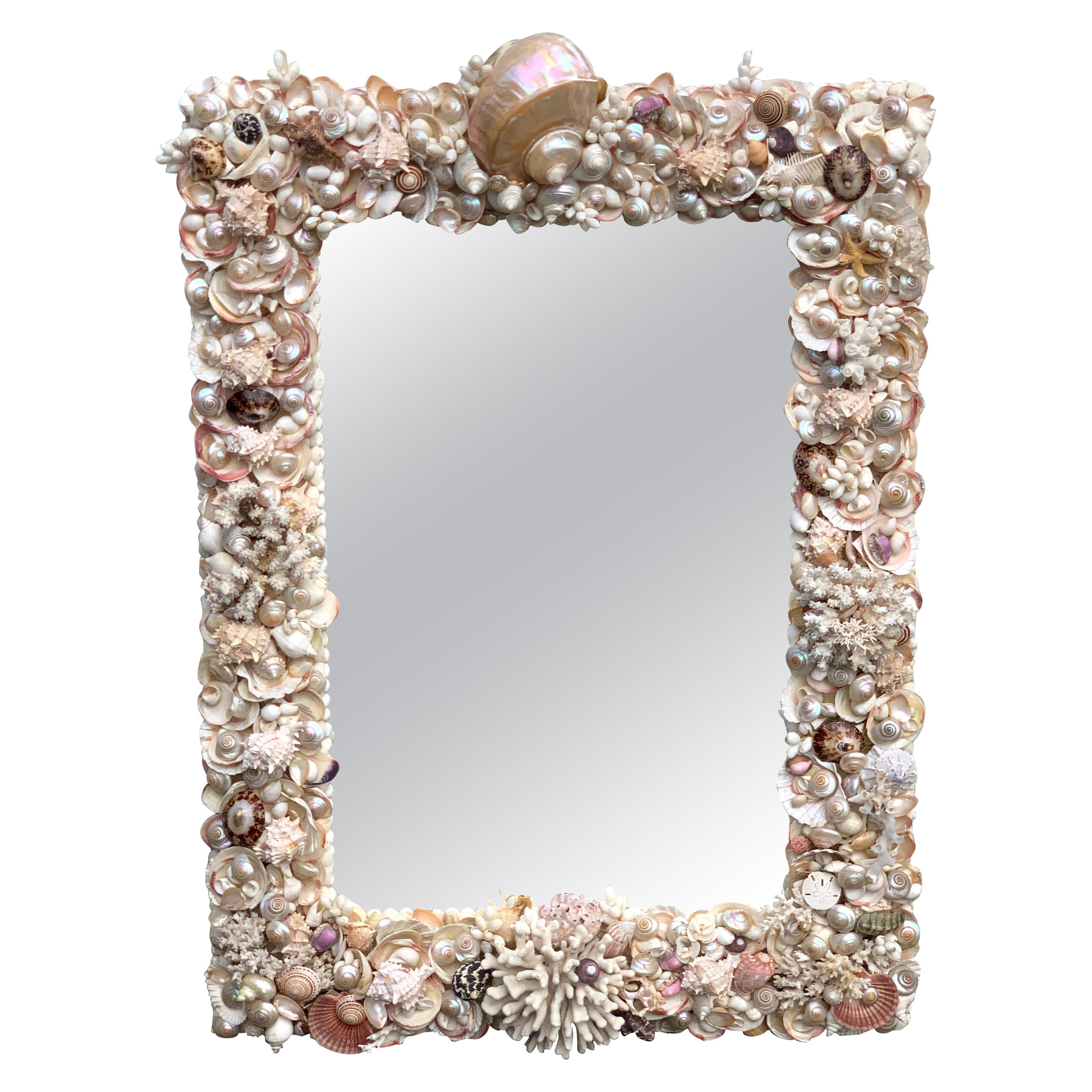 Specimen Shell and Coral Encrusted Mirror Attributed to Anthony Redmile ...
